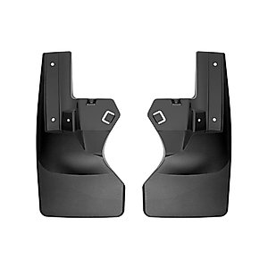 WeatherTech Custom No Drill Splash Guard MudFlaps for Jeep Gladiator - Rear Pair (120113), Black