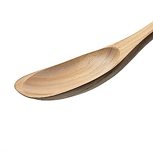 FAAY Teak Wooden Utensils, Healthy Spoon and Spatula Handcraft from High Moist-Resistance Teakwood for Non Stick Cookware (Corner Spoon - Right Hand)