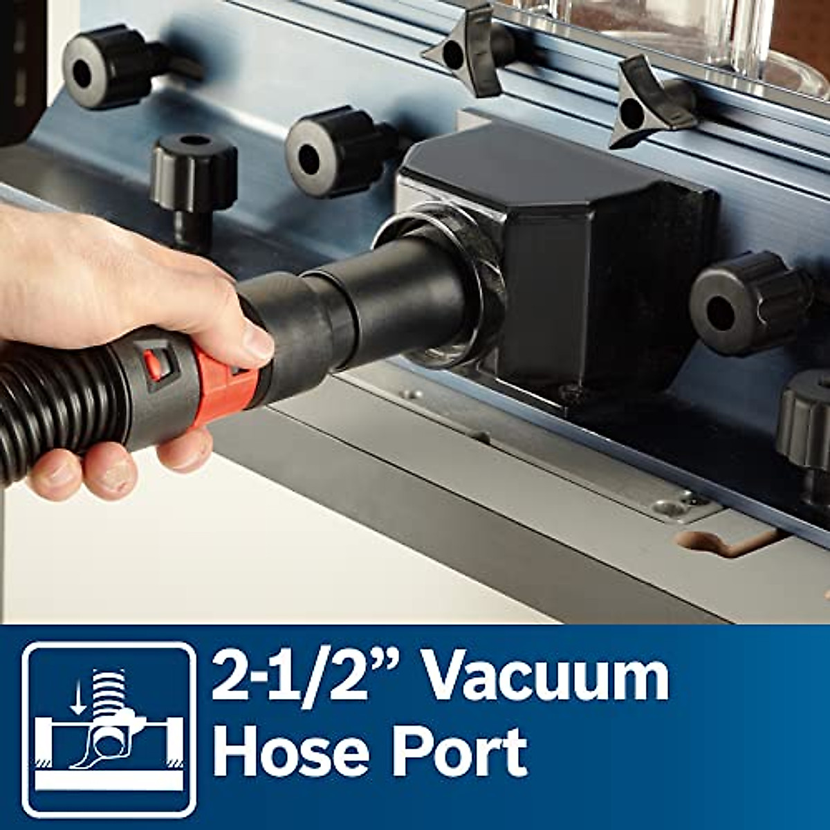 BOSCH RA1171 25-1/2 in. x 15-7/8 in. Benchtop Laminated MDF Top Cabinet Style Router Table with 2 Dust Collection Ports