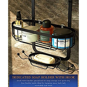 Kadolina Bathroom Hanging Shower Organizer, Over Head Shower Caddy, Adhesive Corner Shower Caddy Shelf, Bathroom Shower Organizer Shelves