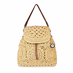 the sak womens Hand-crochet Sayulita Hand Crochet Backpack, Marzipan Medallion, One Size US