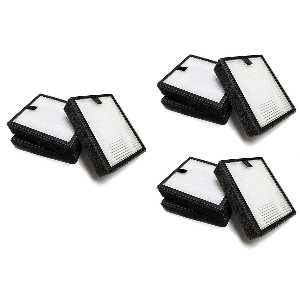 Nispira 3-in-1 True HEPA Filter Replacement Compatible with KOIOS MOOKA Air Cleaner Air Purifier Model PM1220. Pack of 9