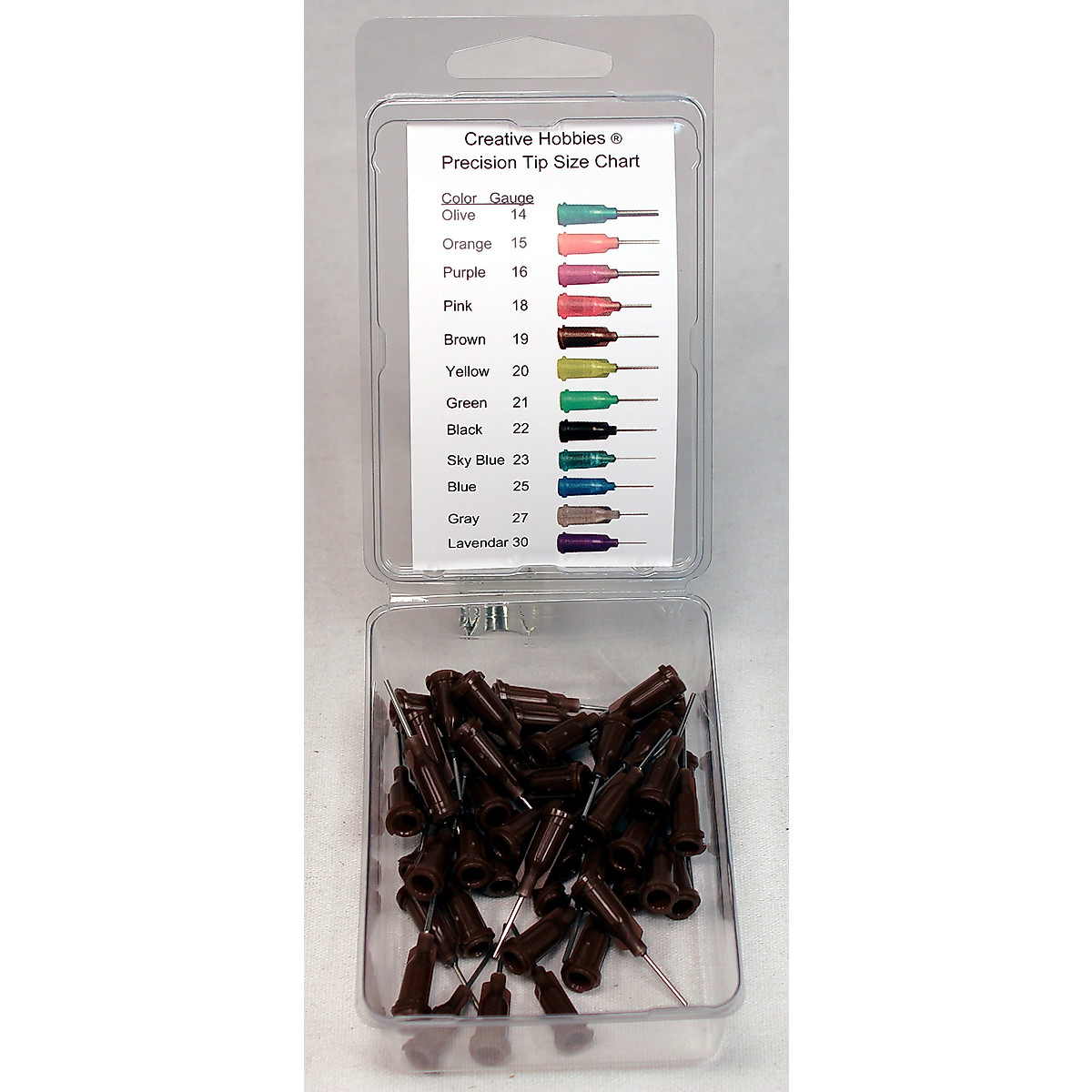 Creative Hobbies® 19 Gauge 0.5 Inch, Precision Applicator Dispenser Needle, Stainless Steel Blunt Tip, 50 Pieces in Storage Pack