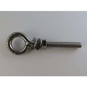 US STAINLESS 2 Pieces Stainless Steel 316 M8 Eye Bolt 8mm x 60mm (5/16" x 2 3/8") Marine Grade Pitch of 1.25