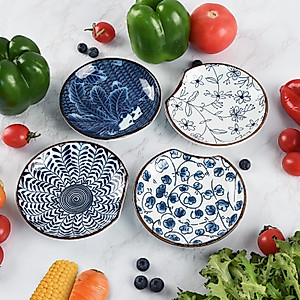 Spoon Rest for Stove Top 4.8", 4 Pcs Spoon Holder Ceramic Spoon Rest for Kitchen Counter Dining-Table, Heat Resistance Kitchen Spoon Utensil Rest for Coffee Spoons,Ladles,Tongs,Spatula