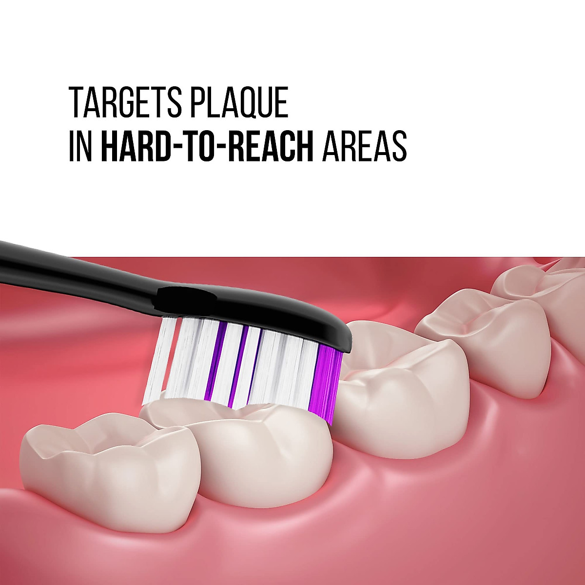 Electric Toothbrush Rechargeable Sonic Toothbrush for Kids and Adults, USB Toothbrush Longest Lasting Battery Life, Travel Case, USB Power Adapter and 4 Toothbrush Heads (Black)