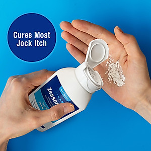 Zeasorb Super Absorbent Antifungal Treatment Powder for Jock Itch, Dermatologist Recommended, Attacks & Absorbs Moisture, Patented Odor Control Technology, with Bentonite Clay and Aloe, 2.5 oz bottle