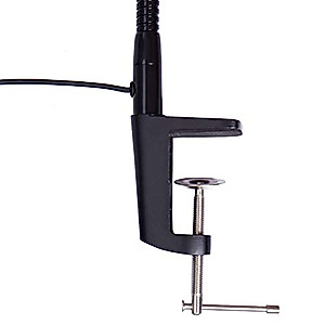 Hersi 5w 30‘’Long Swing Arm 110v/220v Desk Lamp Metal Architect LED Task Light with Clamp, Adjustable Folding Twin-Arm Clip-on Table Lamp,Black