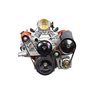 ICT Billet LS1 Manual Belt Tensioner w/Pulley - Compatible with 1998 1999 2000 2001 2002 Camaro Z28 SS Firebird Formula Trans Am WS6 LS LS2 GTO Aluminum 551617X-2