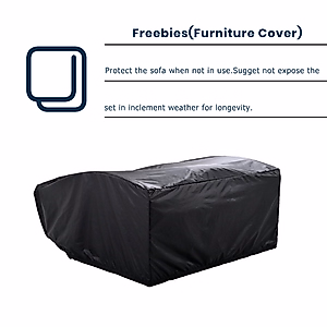 Merax Chaise Lounge Outdoor, Double PE Wicker Rattan Patio Reclining Chair, 2-Person Sunbed with 3 Adjustable Backrest & Free Furniture Protection Cover, Grey