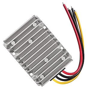 Diann DC 8V-40V to 13.8V 25A Automatic Buck Boost Converter Step Down/Up Regulator Voltage Reducer Converter Waterproof Regulated DC Power Supply for Golf Cart Club Car LED Light