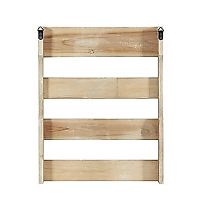 Deco 79 Wood Coffee 8 Hangers Wall Hook, 15" x 3" x 19", Brown