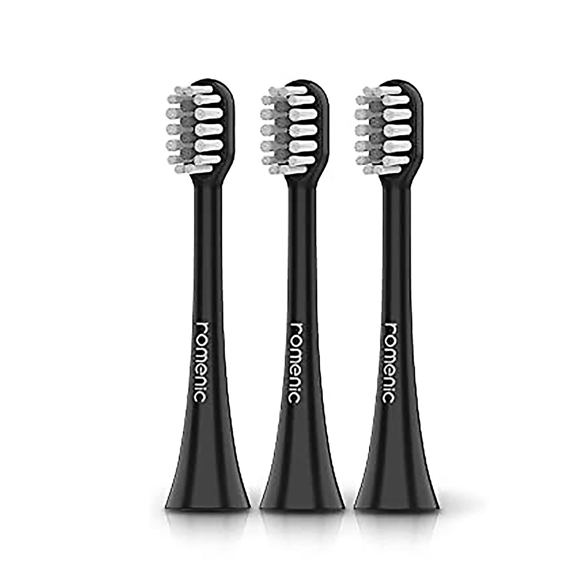 3pcs Replacement Brush Heads for Hyslor Electric Toothbrush Sonic Clean 1000/2000, Air Clean 1, Romenic T10X, H20S，Small and Soft Brush Heads, Black