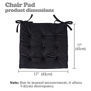 Big Hippo Seat Cushion Chair Cushion Pads for Dining Chairs,Chair Cushion with Ties for Dining Chair,Kitchen Chair pad and Dining Room Seat Cushion Tufted Chair Pads for Dining Chair,Office Chair,Car