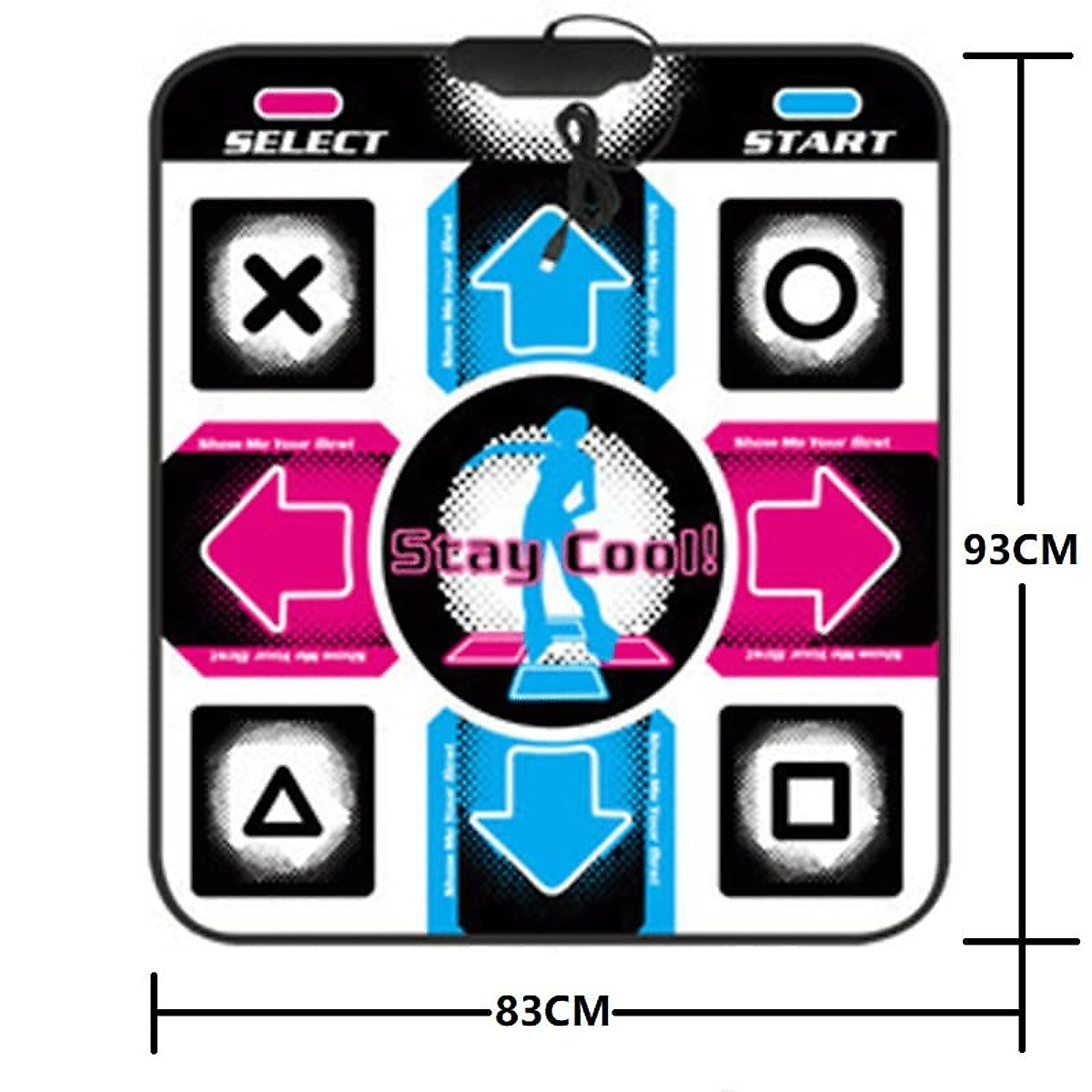 Game Dance Machine, Electronic Dance Mats Dancing Pad Yoga Mat Musical Dancing Carpet, PVC Wear USB Dance Step Mat Dancer Blanket, High Sensitivity Gaming