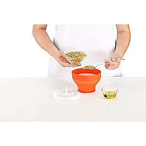 Lékué Mini Microwave Popcorn Maker, 5 x 3.5in, Red