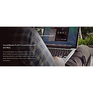 Creative Labs Sound Blaster Play! 3 External USB Sound Adapter for Windows and Mac. Plug and Play (No Drivers Required). Upgrade to 24-Bit 96Khz Playback