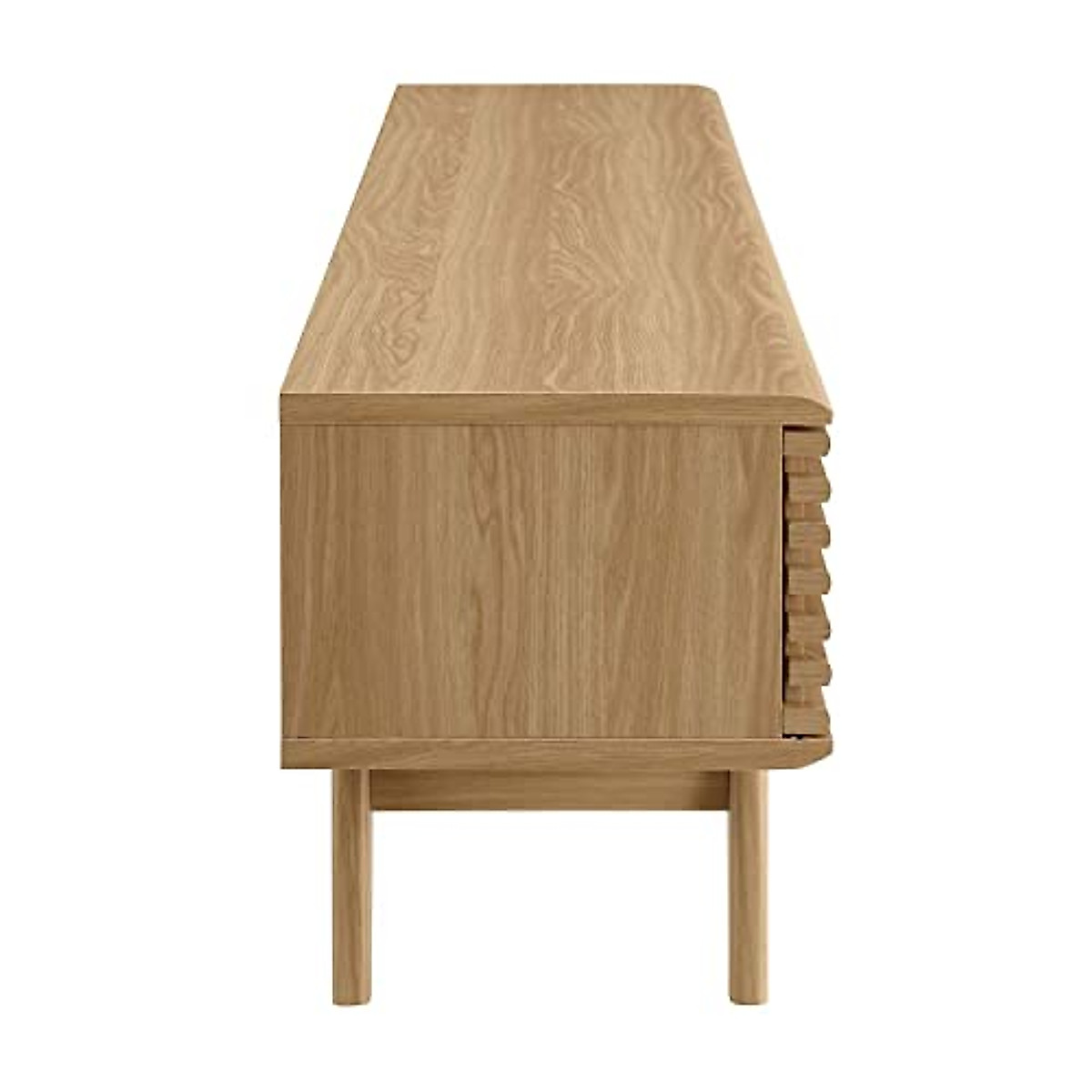 Modway Render Mid-Century Modern Low Profile 70 Inch TV Stand in Oak, 70"