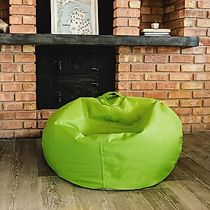 Big Joe Classic Bean Bag Chair, Spicy Lime Smartmax, Durable Polyester Nylon Blend, 2 feet Round