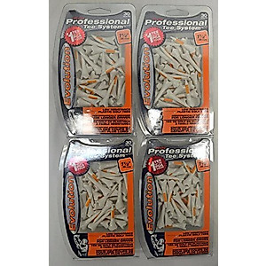 Pride Tee System Evolution Plastic Golf Tees - 1 1/2" - 4 Packs of 30 (11987)