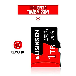 Micro SD Cards 1TB with SD Card Adapter Memory Card High Speed 1TB Card Class 10 for Android Smartphone Digital Camera Tablet and Drone