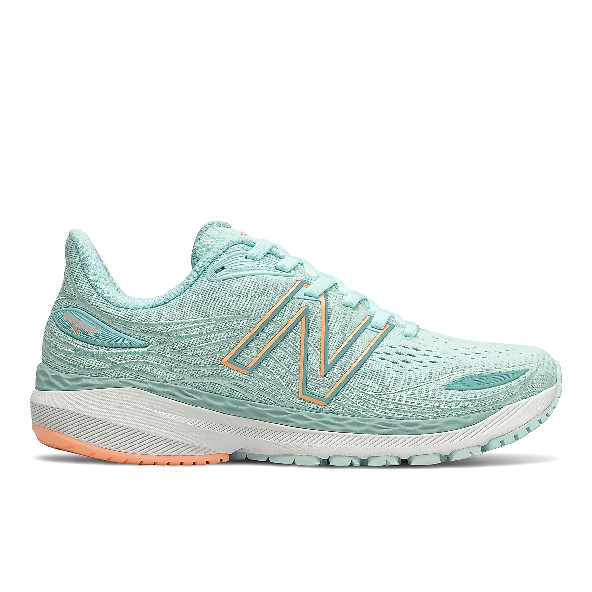 New Balance Women's Fresh Foam X 860 V12 Running Shoe, Blue/Light Mango, 9.5 M
