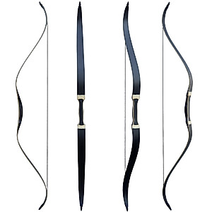 OBTOUTDOOR Black Hunter Recurve Bow 20lbs-55lbs 51Inches Traditional Handmade Wood Recurve Bow for Archery Hunting Recurve Bow
