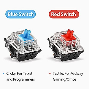 DGG YK600 RGB Wired and Wireless Dual Mode 60% Compact Mechanical Keyboard,61 Keys Mini Gaming Office Blue Switches Keyboard with 1850mA Rechargeable Battery for Windows/MacOS/Android System, Black