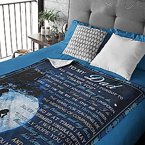 Wisegem Dad Gifts from Daughter - Dad Blanket from Daughter 50"x40" - Birthday Gifts for Daddy - Gifts for Dad Who Wants Nothing - Father Gifts - Best Dad Ever Present Ideas