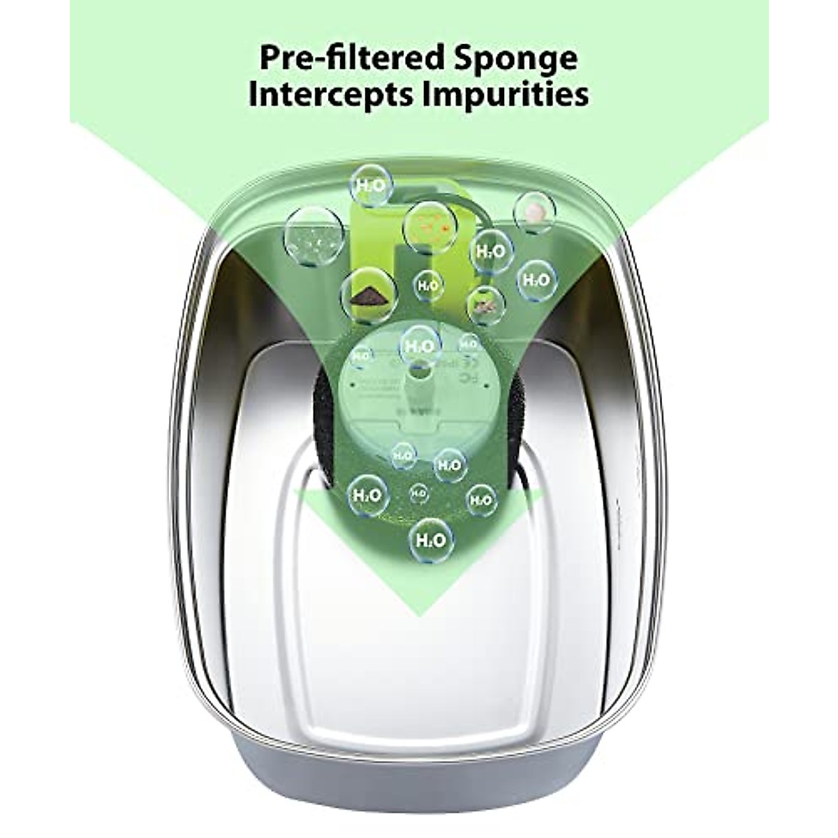 OlarHike Replacement Pump for Pet Drinking Fountains Compatible with Stainless Steel Pet Fountain Only, Dog and Cat Water Dispensers Pump