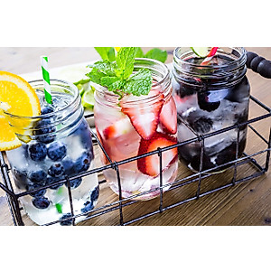 EHOMEA2Z Mason Jars 16 oz Pint Regular Mouth (12 Pack) With 60 Reusable Chalkboard Stickers (16 Oz Regular Mouth, 12 Pack)