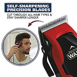 Wahl Clipper Clip 'n Trim 2 In 1 Hair Cutting Corded Clipper/Trimmer Kit with Self Sharpening Blades - Model 79900-1501P