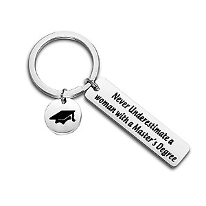 FOTAP Graduation Keychain Graduation Congrats Gift College Grad Gift New Grad Jewelry Gift (Master’s Degree Key)