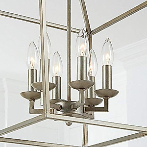 Home Decorators Collection Weyburn 6-Light Antique Silver Leaf Caged Chandelier