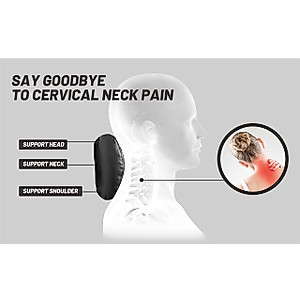 BOWERBIRD Leather Recliner Head Pillow -Head and Neck Pillow-Headrest Cushion for Neck Pain Relief and Cervical Support