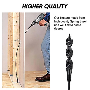 HANSHAN Flexible Installer Drill Bit Fish Bit for Pulling Wire Through Tight Spaces with Minimal Damage 9/16-Inch by 54-Inch