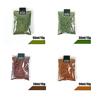 Cayway Realistic Miniature Leaves,4 Pack Shrink Model Scenery Leaf, 4 Color Simulation Leaves for DIY Railway Fairy Garden Simulation Vine for Fairy Garden Diorama Scenery Landscape Layout