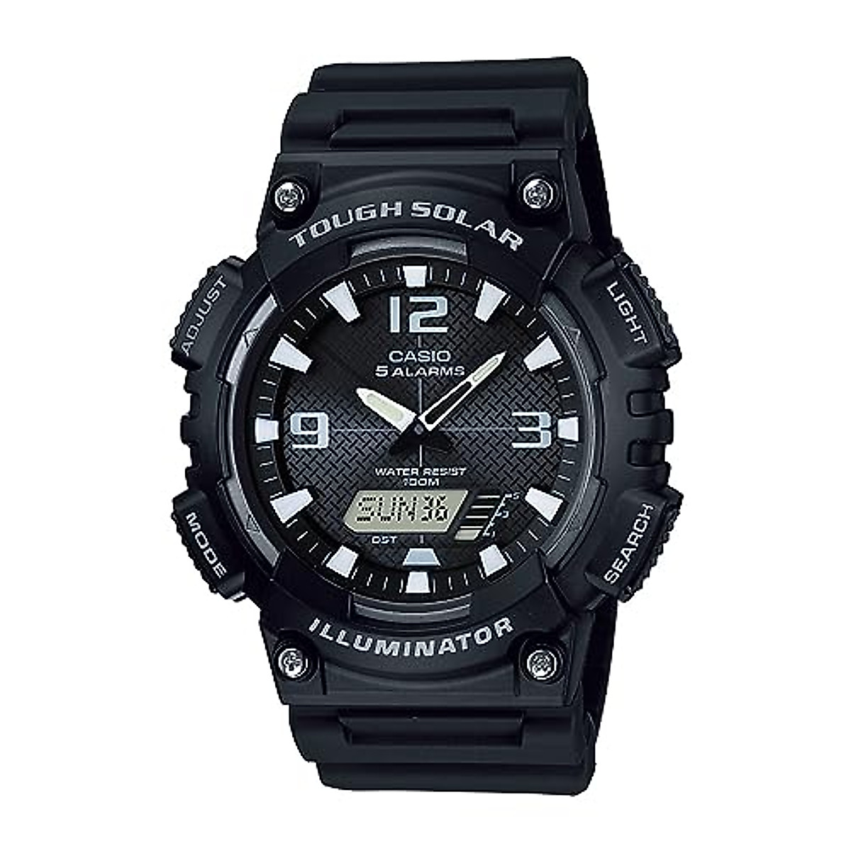 Casio AQS810W-1AVCF Men's AQ-S810W-1AV Solar Sport Combination Watch, black