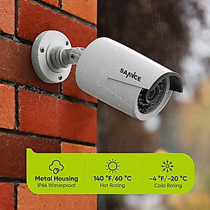 SANNCE 8CH 4K PoE Home Security Camera System, 4pcs Wired 3MP Outdoor PoE Cameras, 3MP 8-Channel NVR Security System with 1TB HDD for 24/7 Recording, Smart Playback, Instant Email Alert with Images