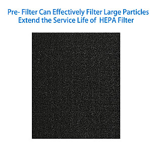 Bibolic AD3000 Replacement Filter Kit Fit for Series Air Purifier, Includes 1 True HEPA Filter, 2 Carbon Filters and 6 Extra Pre-Filters, Part ADF3001 ADF3002 + Pre-Filter