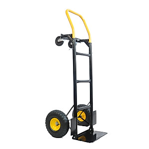 Folding Hand Truck, Transformable Hand Truck, 2 Wheel Dolly Cart and 4 Wheel Push Cart, 330 Lbs Capacity Heavy Duty Platform Cart with Swivel Wheels