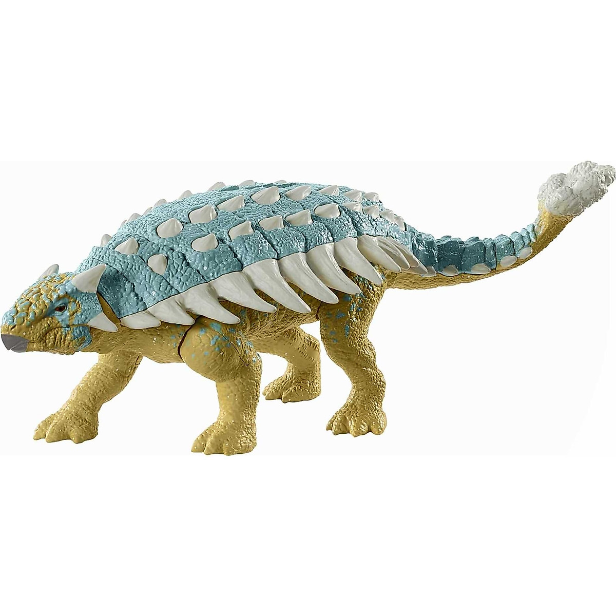 Mattel Jurassic World Camp Cretaceous Roar Attack Ankylosaurus Bumpy Posable Dinosaur Action Figure Toy, Strike Feature & Sounds