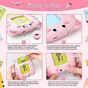 Speech Therapy Toys for Toddlers Kids: Talking Flash Cards Learning Toys Sound Electronic Autism Toys - Preschool Educational FlashCards Toys for 2 3 4 5 6 1 Year Olds Boys Girls Baby