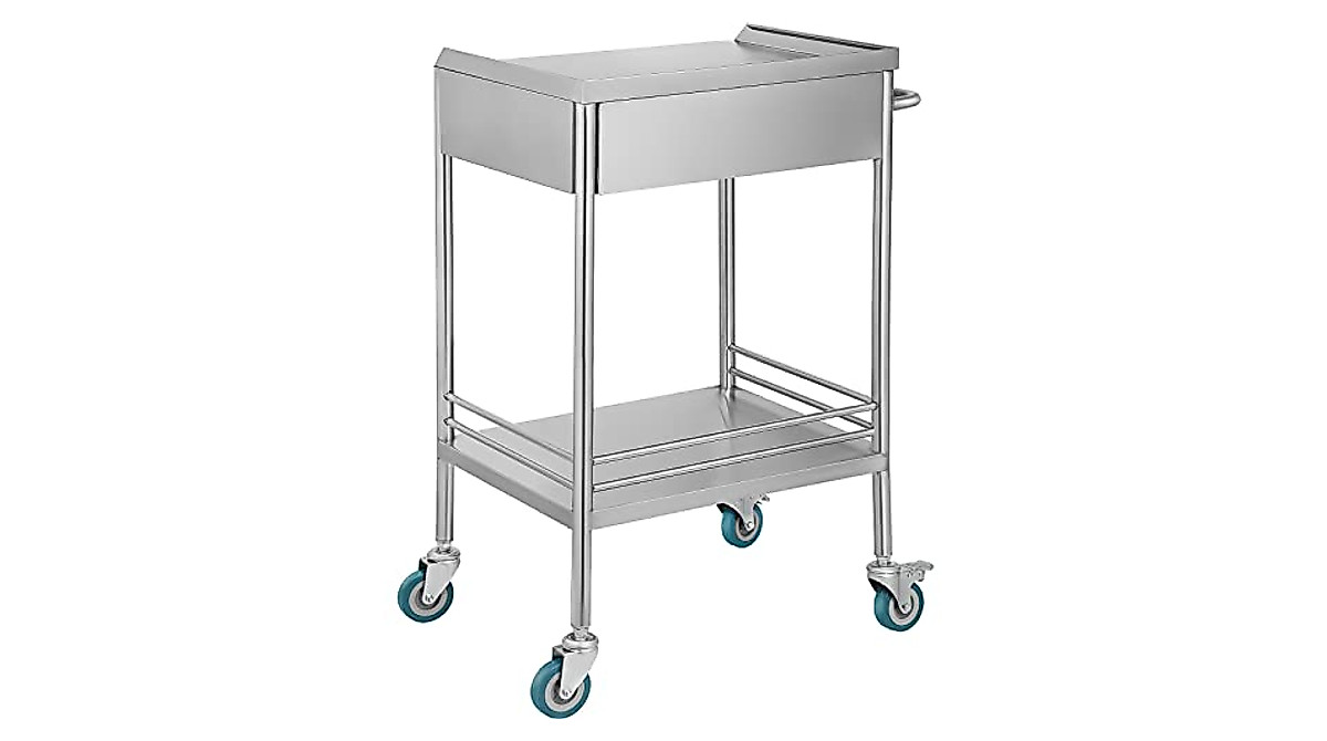VEVOR Utility Cart - Durable Stainless Steel Rolling Cart