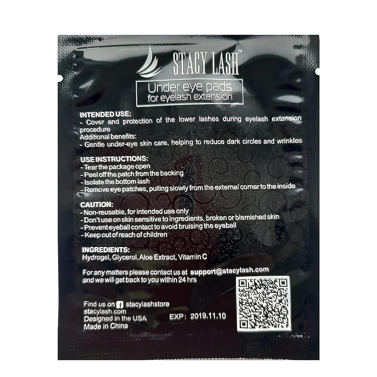 Stacy Lash Lift Kit + 100 Pairs Set Premium Under Eye Gel Pads for Eyelash Extension - Lint Free Patches with Vitamin C and Aloe Vera by Stacy Lash supplies and Beauty tools/Hydrogel Eye Pads