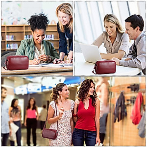 Phenas Leather CellPhone Purse Crossbody Shoulder Bags Medium Purse Multi Zipper Purses Handbag Wallet for Women