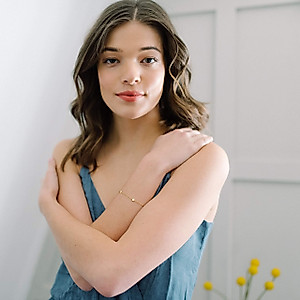 Honeycat Milky Way Disc Chain Bracelet in Gold, Rose Gold, or Silver | Minimalist, Delicate Jewelry (Silver)