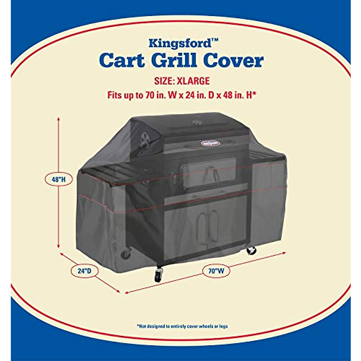 Kingsford Black Grill Cover, X-Large