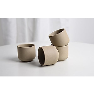 SYJAN HOME Ceramic teacups set of 4,No Handle Chinese KungFu Tea cups,3.5oz Teacups Japanese Teacup Set,Ceramic Tea Cup,4Pcs