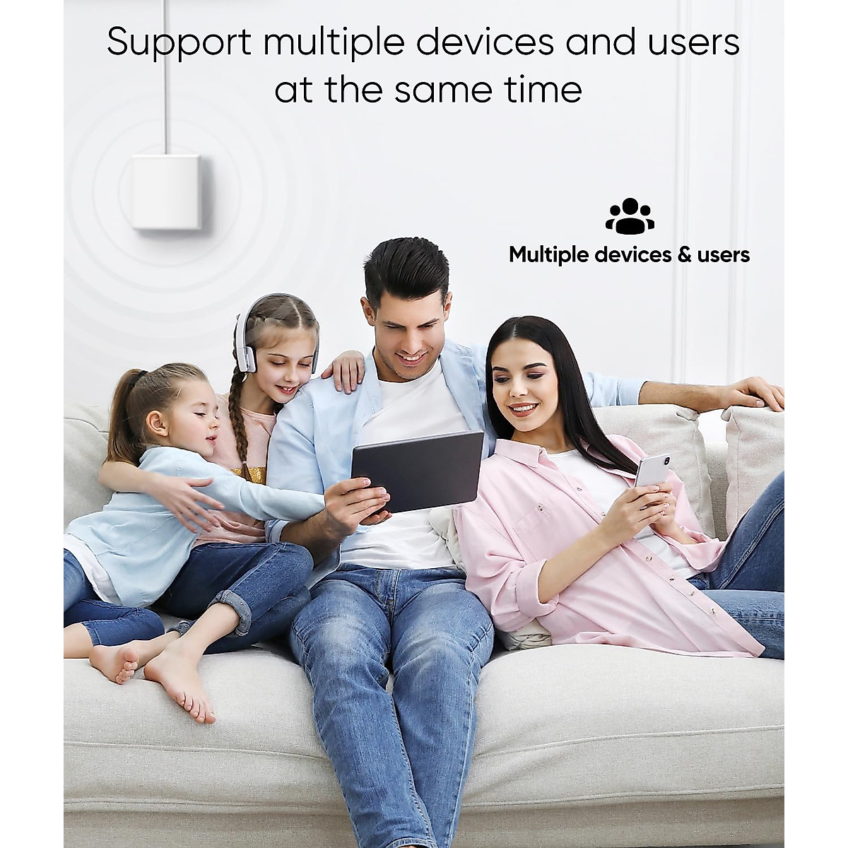 Amazboost Cell Phone Signal Booster for Home, Supports 5,000 SQ FT Area, All U.S. Carriers - Compatible with Verizon, AT&T, T-Mobile, Sprint & More-FCC Approved 5G 4G LTE 3G Cell Phone Booster